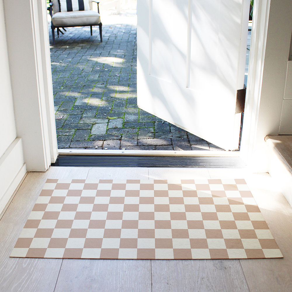 Latitude Run® Checkmat Vinyl Floor Mat | Wayfair