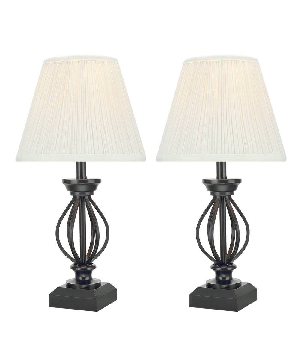 Charlton Home® Columbard High Traditional Metal Wire 9.5" Table Lamp ...