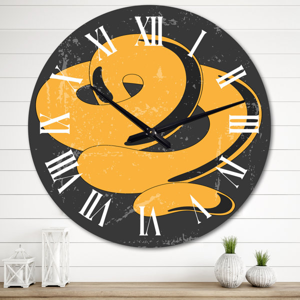 East Urban Home Liquid Wandering In Yellow I - Mid-Century Modern Wall ...