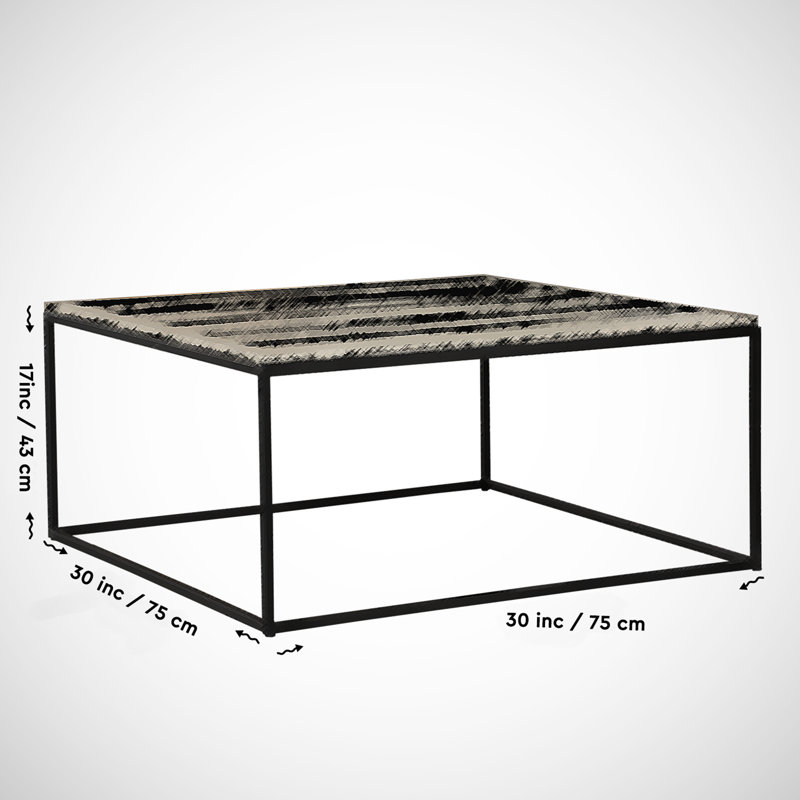 Orren Ellis Poly Frame Coffee Table, Black Marble & Reviews | Wayfair