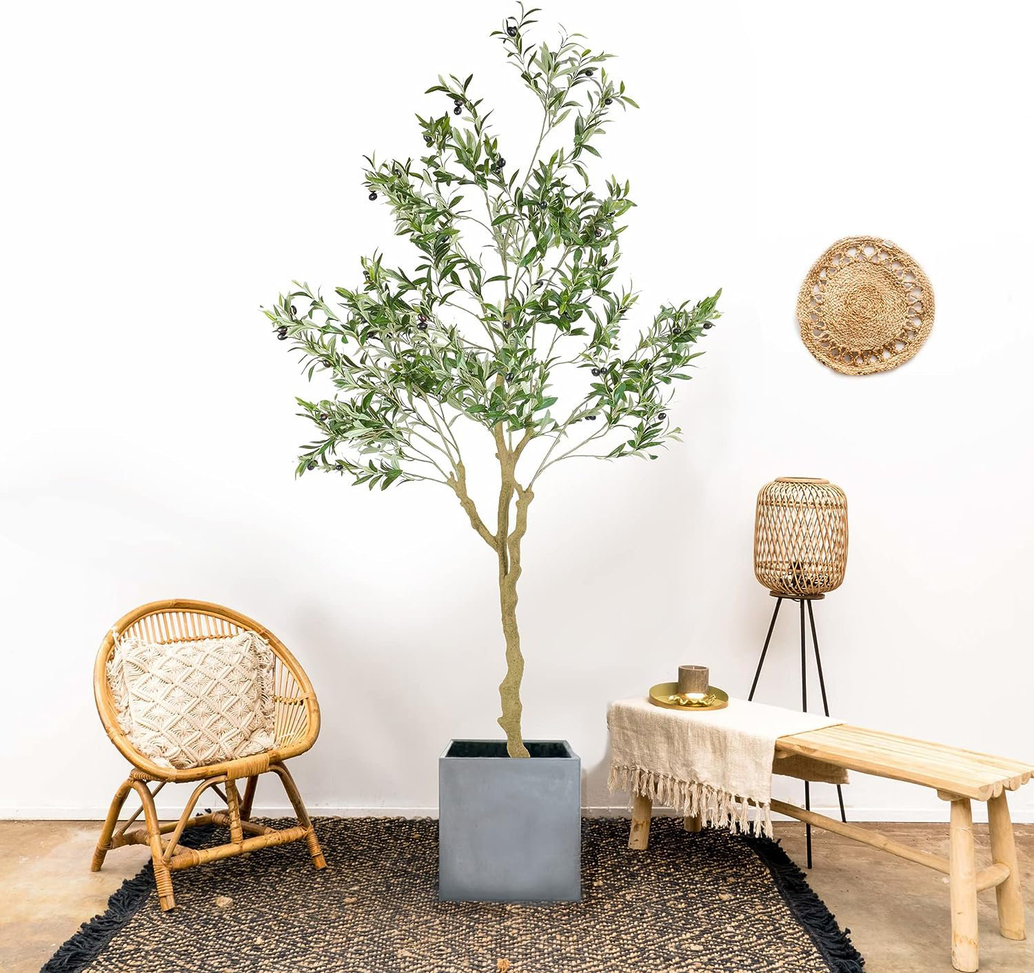 Primrue 84'' Faux Olive Tree Tree in Pot | Wayfair