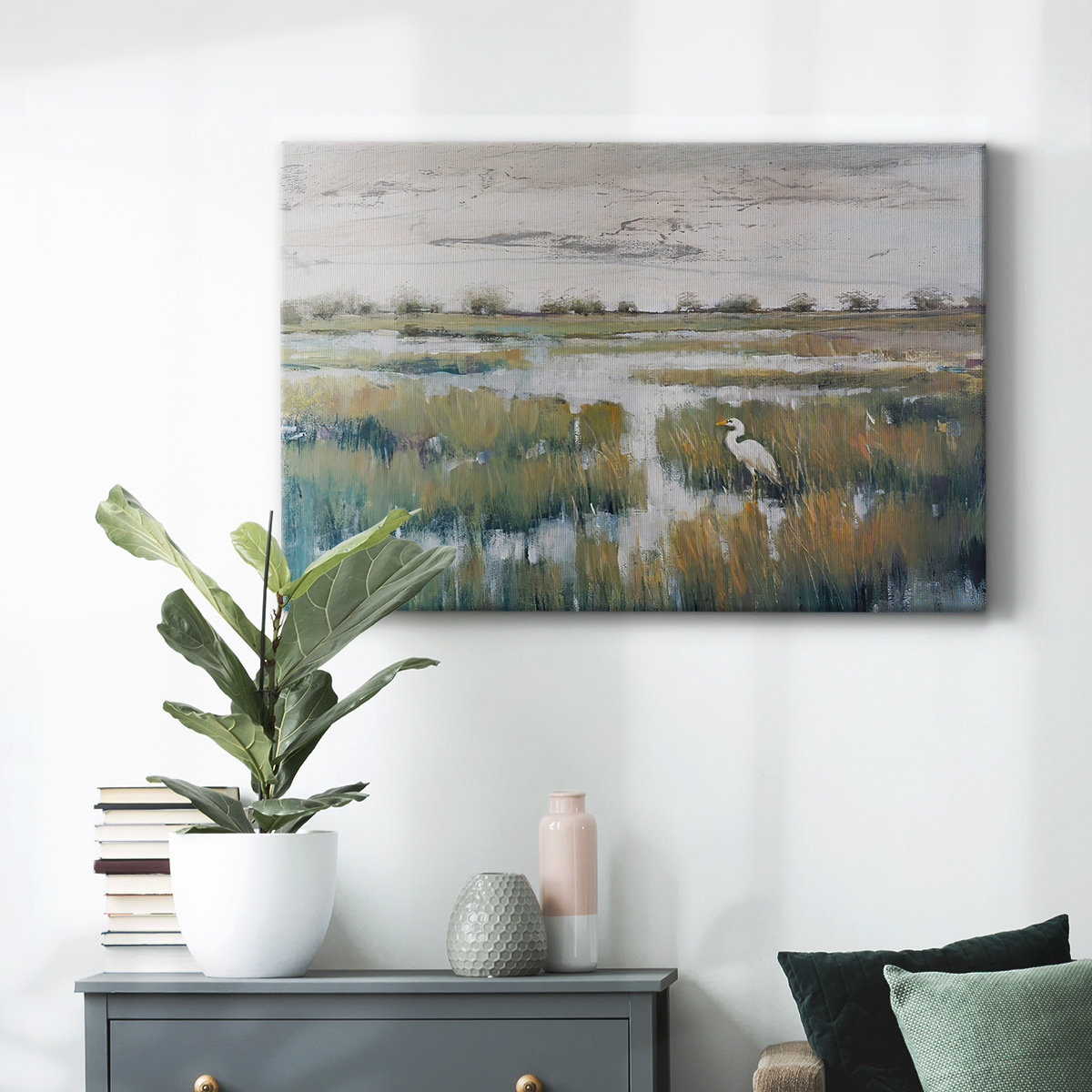 Red Barrel Studio® Marshland View VI-Gallery Wrapped Canvas | Wayfair
