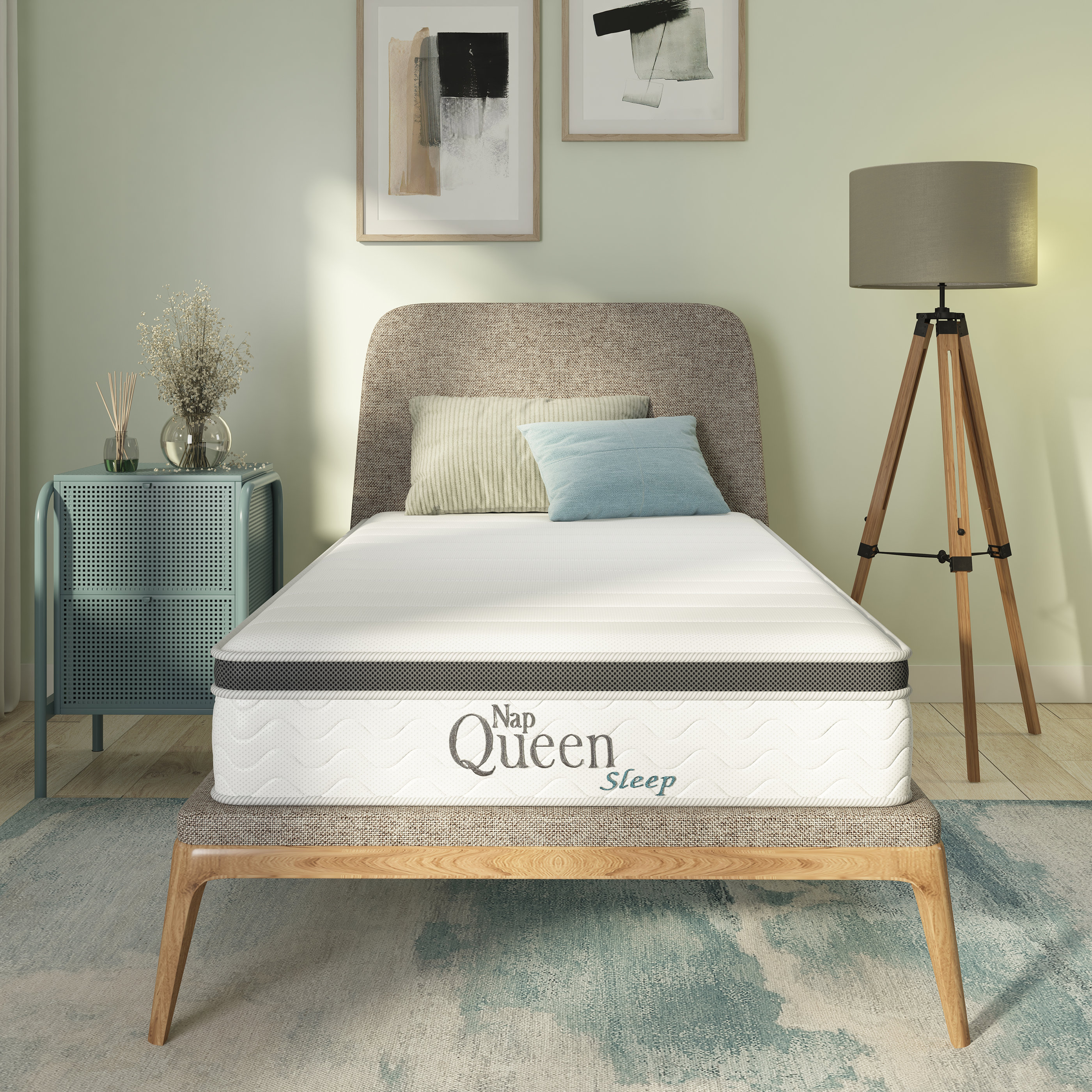 Nap Queen Maxima 8" Hybrid of Cooling Gel Infused Memory Foam and Coils ...