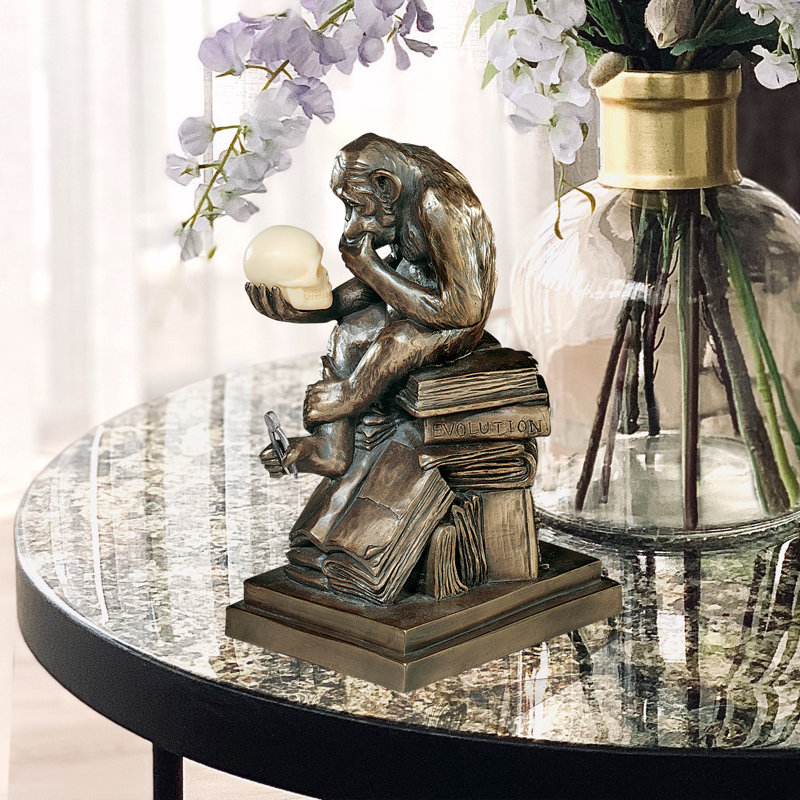 Design Toscano Darwin's Ape Thinker Figurine & Reviews | Wayfair