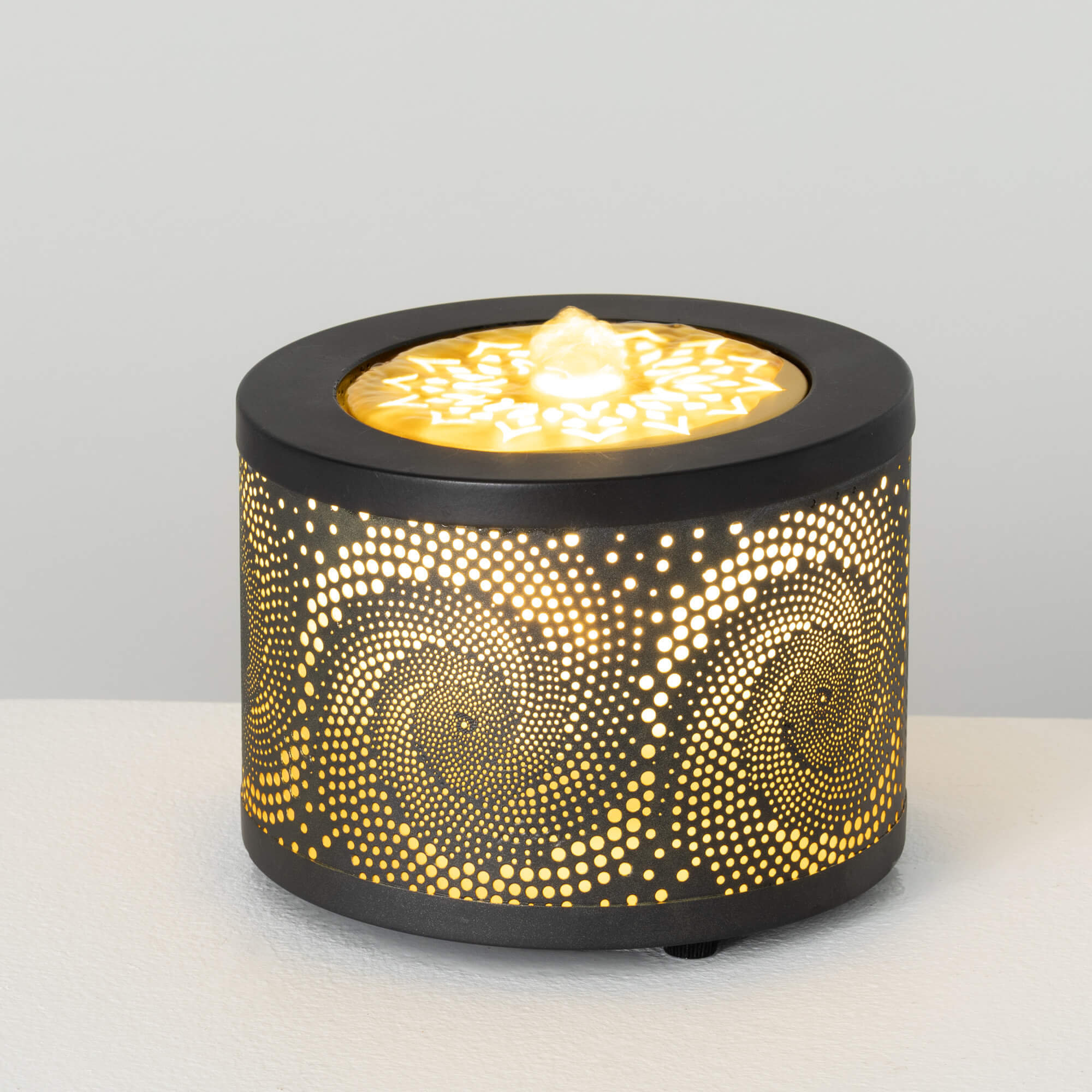 Mercer41 Swirling Tabletop LED Fountain 5.25"H; Black | Wayfair