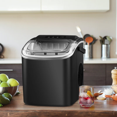 COWSAR 44 Lb. Daily Production Cubic Ice Countertop Ice Maker,Stainless ...