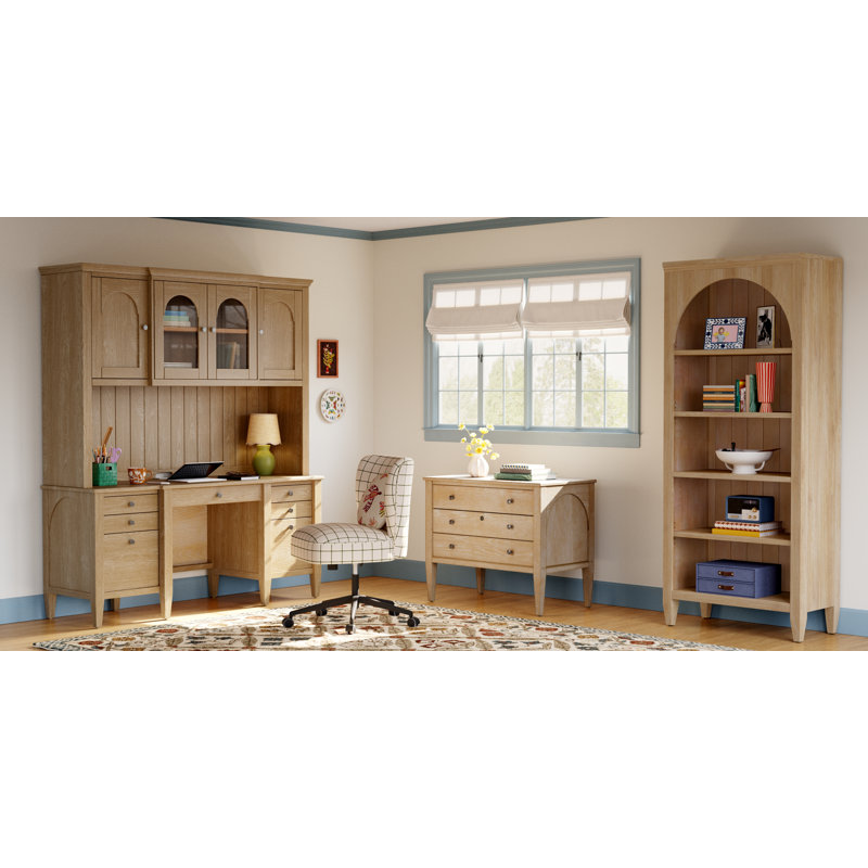 Birch Lane™ Gayle 78" H x 96" W Library Bookcase | Wayfair