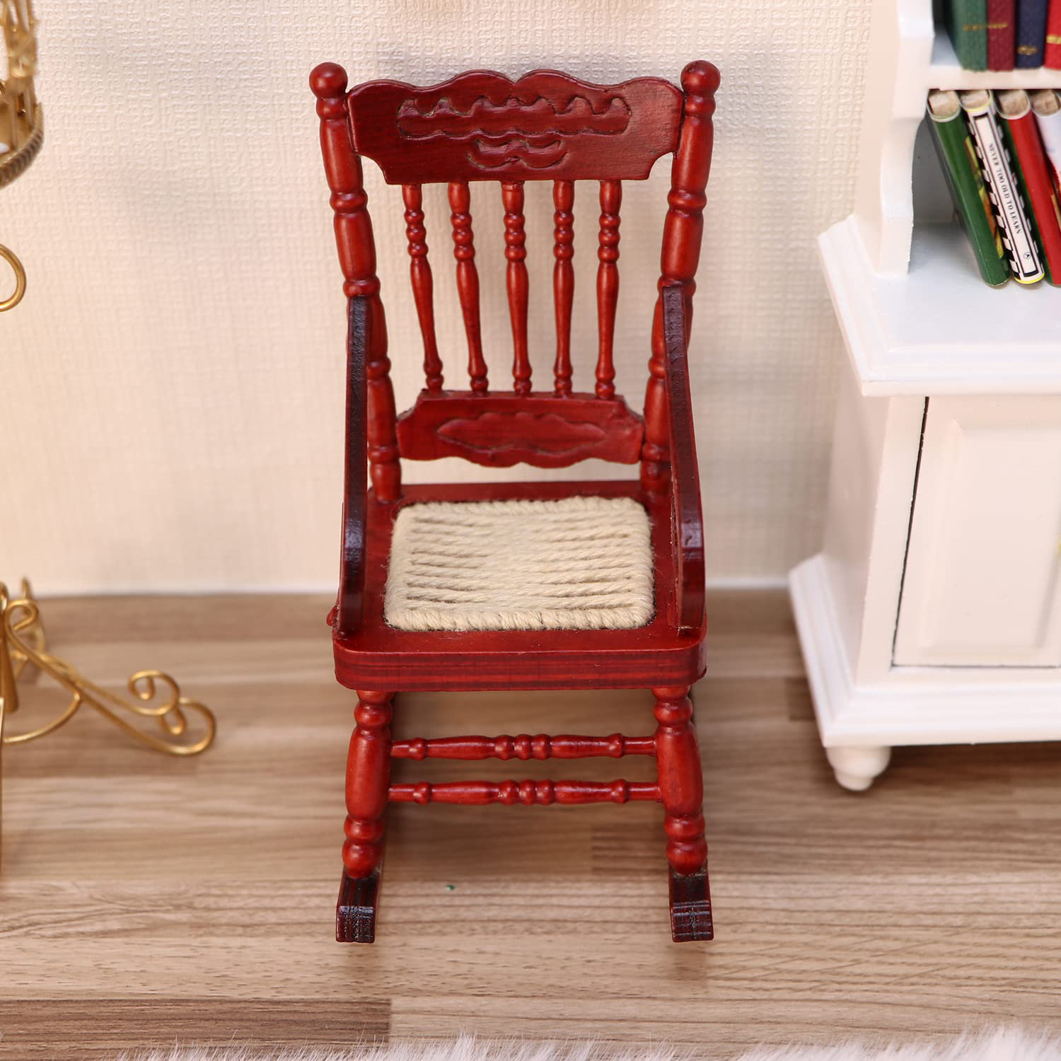 Trinx Dollhouse Miniature Rocking Chair | Wayfair