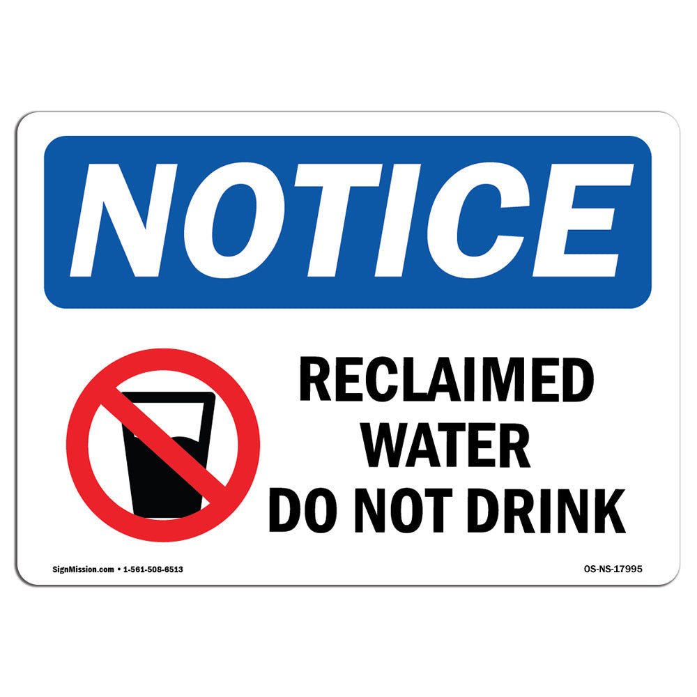 SignMission Reclaimed Water Do Not Drink Sign | Wayfair