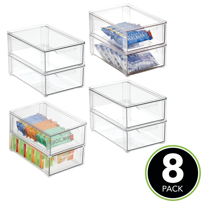 mDesign Plastic Stackable Drawer Set | Wayfair