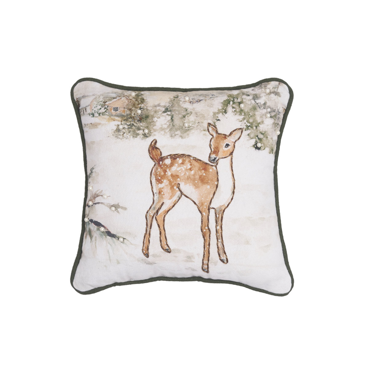C&F Home 10" x 10" Woodland Deer Throw Pillow | Wayfair