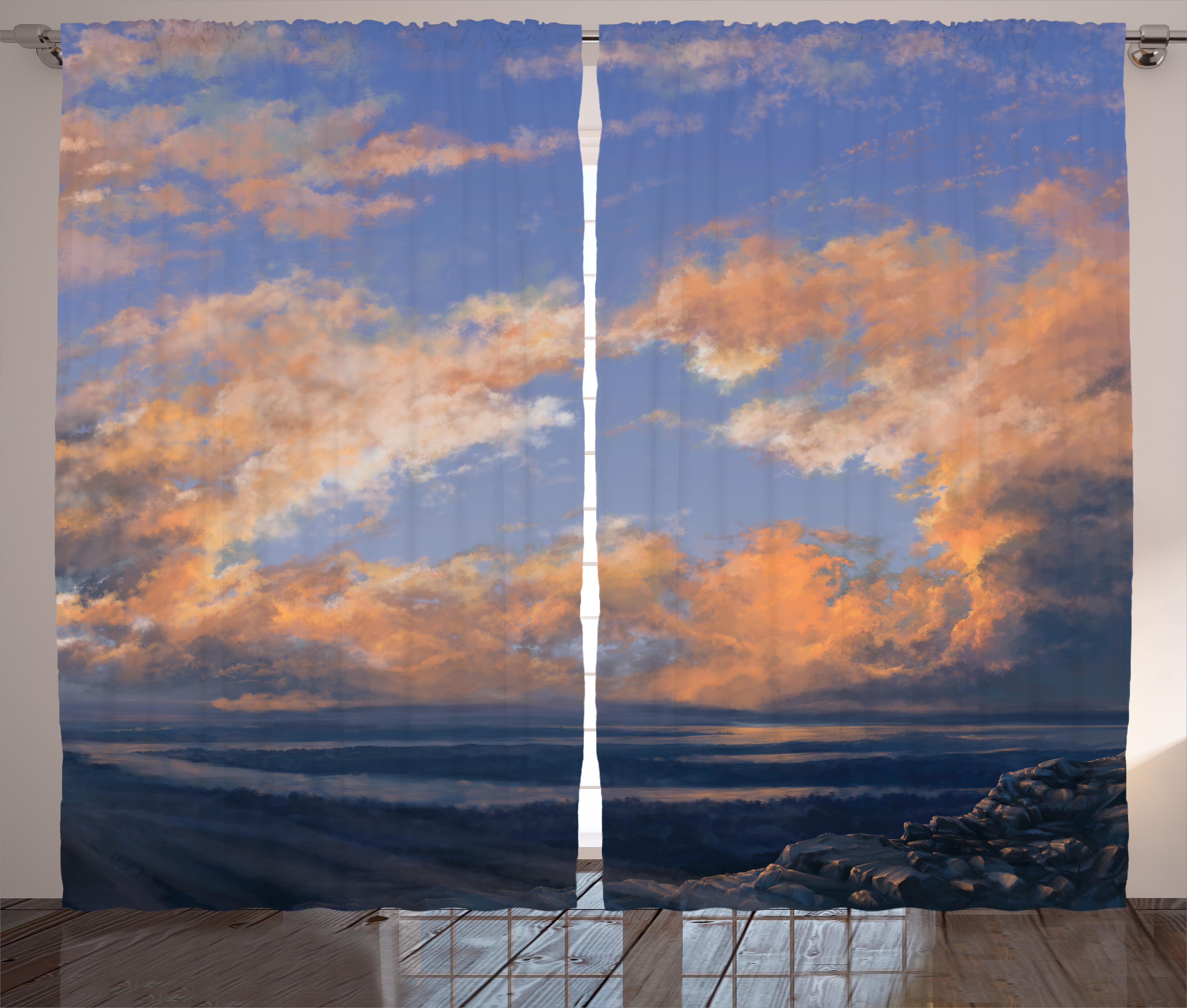 Highland Dunes Allie Scenery Decor Graphic Print & Text Semi-Sheer Rod ...