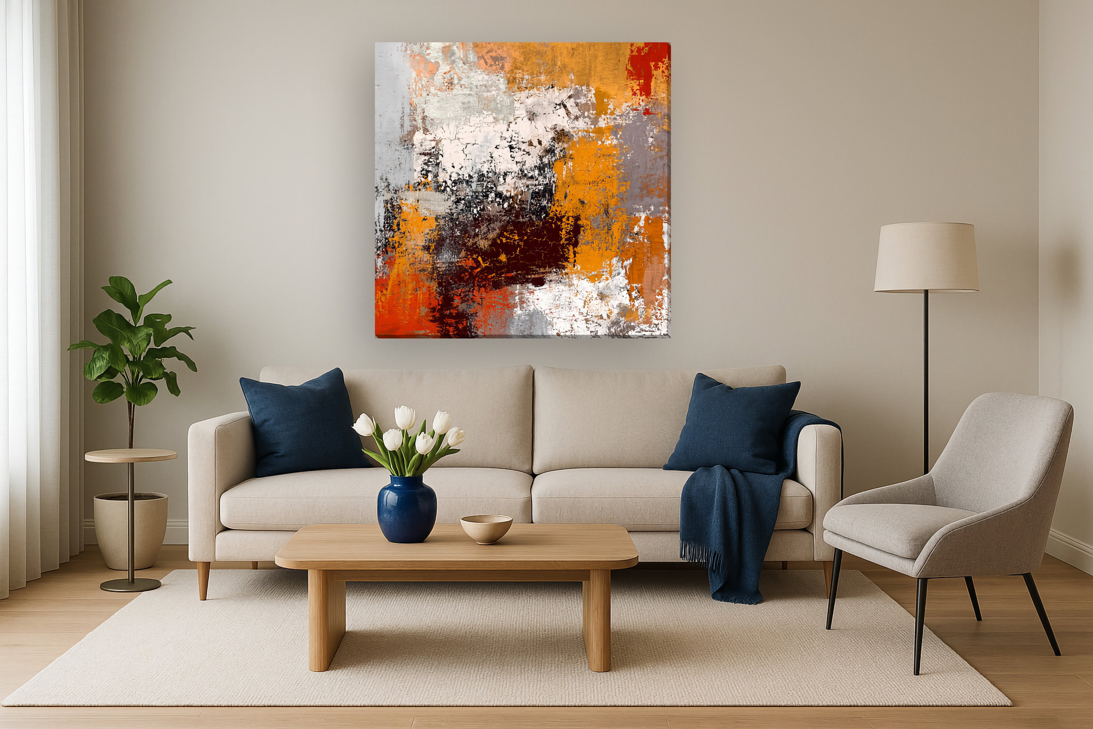 Latitude Run® Rustic Ember Abstract Canvas Wall Art - 36" x 48" | Wayfair