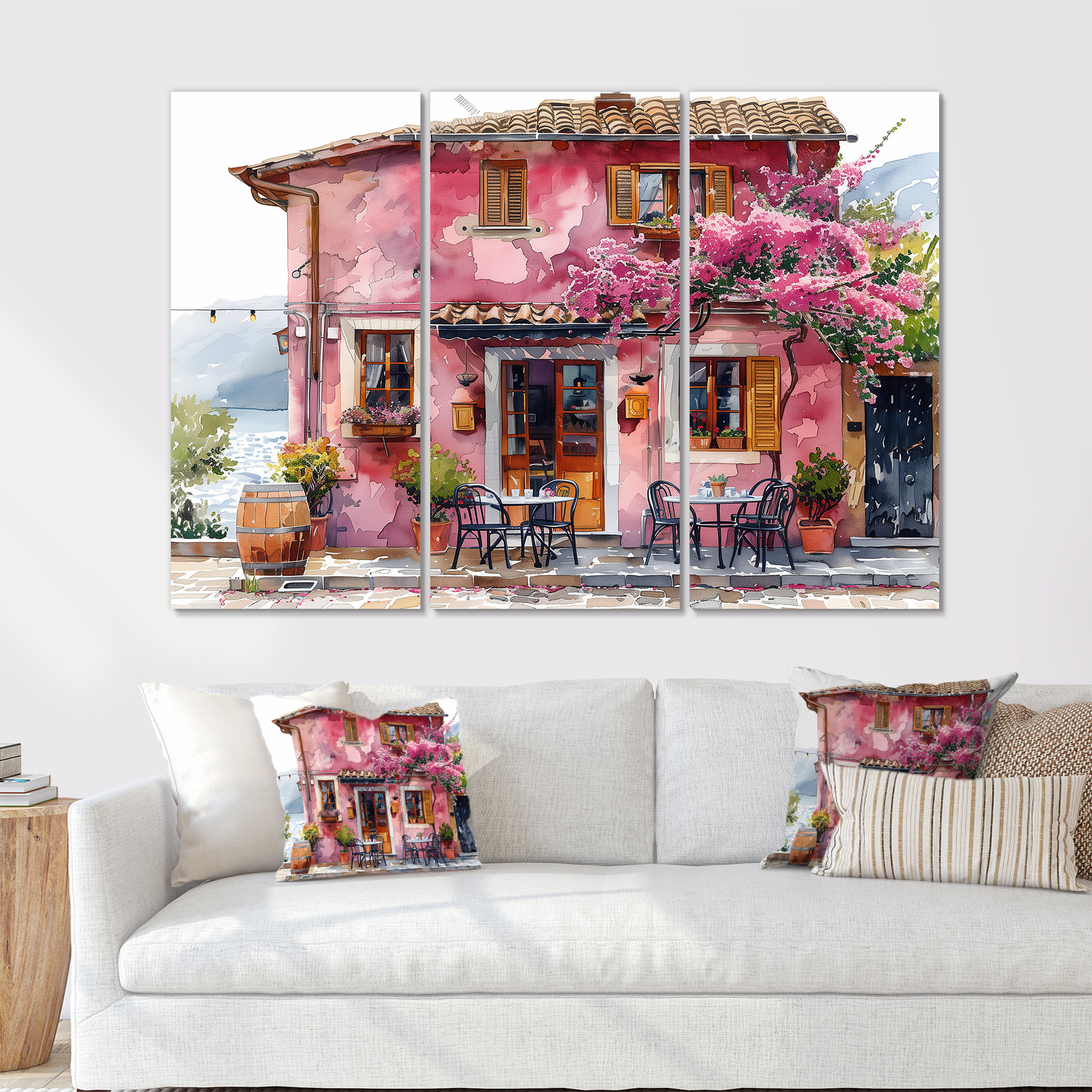 Lark Manor™ Pink Green Cozy Vintage Spring Shop - Stores & Shops Wall ...