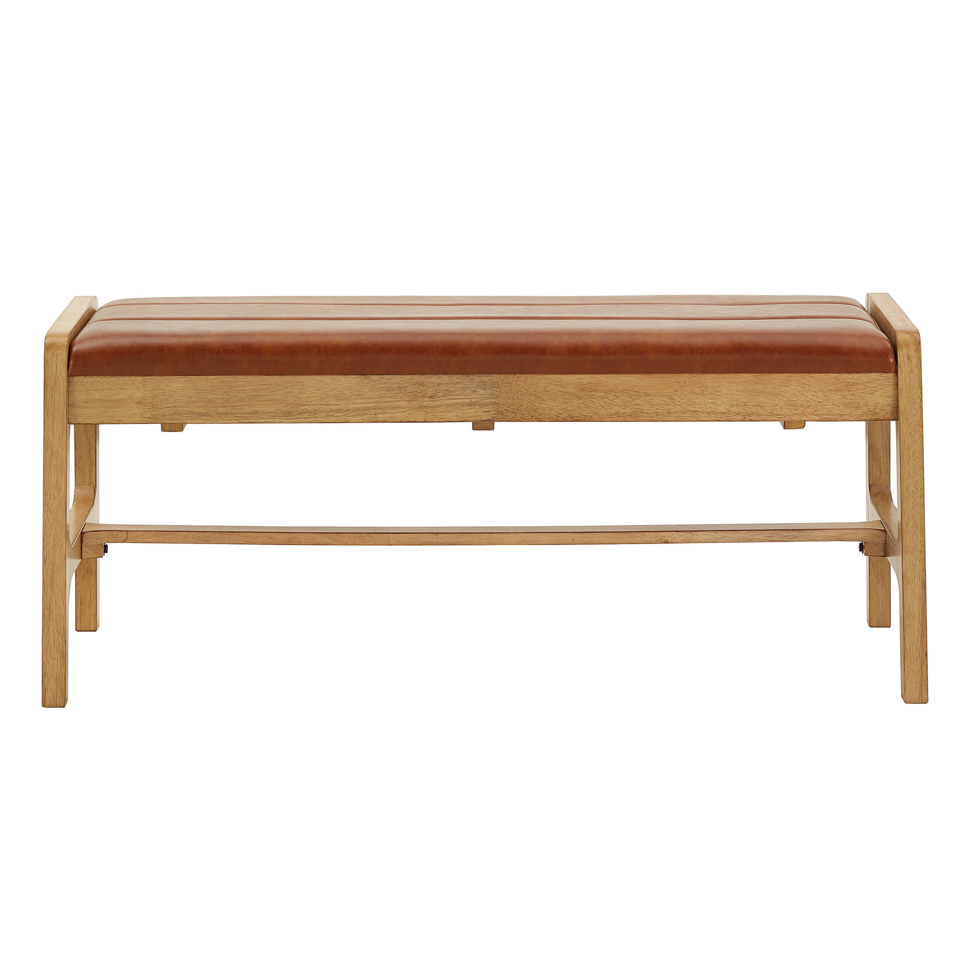 Kingstown Home Skovde Modern Scandinavian Light Oak Finish Bench ...