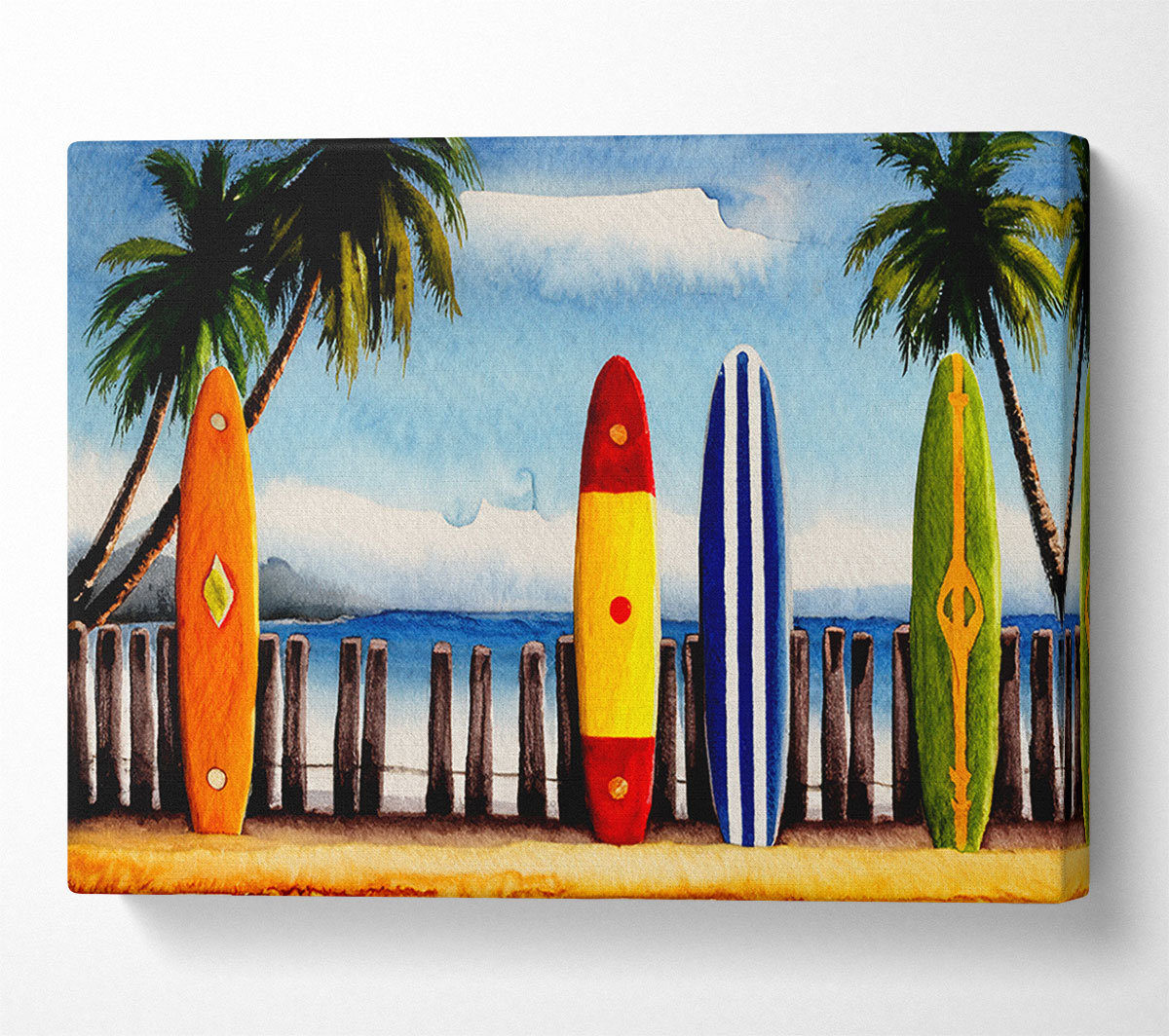 17 Stories Surfboards On The Fence - Print | Wayfair.co.uk