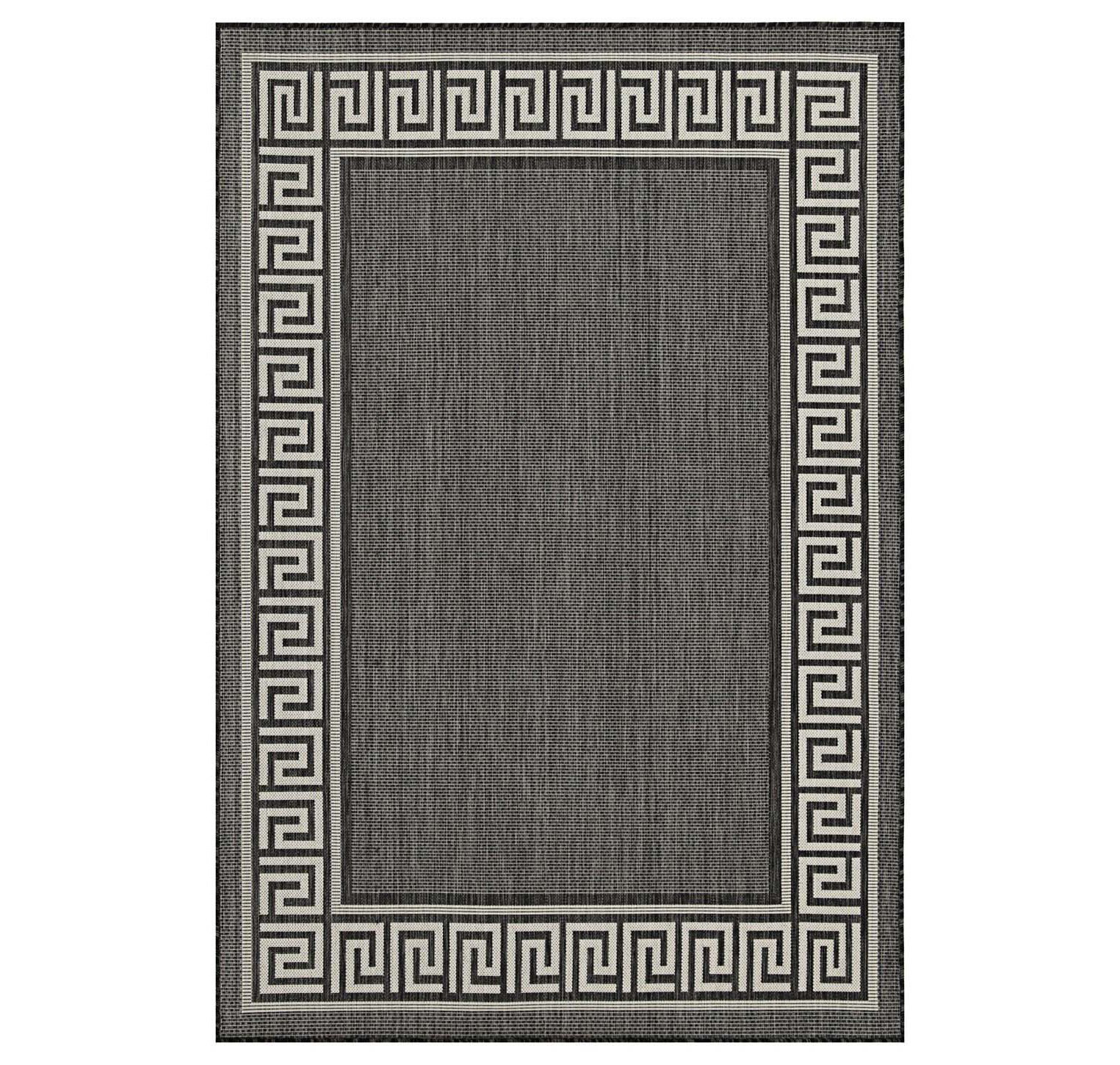 Everly Quinn Timeless Border Design Indoor/Outdoor Area Rug, Flatweave ...