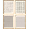 SIGNLEADER Geometric Dot Pattern Framed On Paper 4 Pieces Print ...