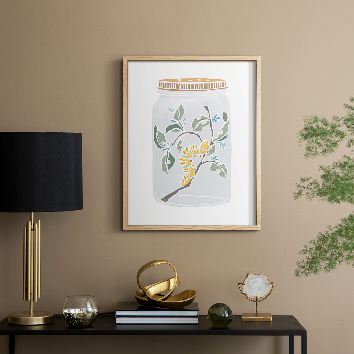 Dakota Fields Nature Jar IV Framed Print - Solid Wood | Wayfair