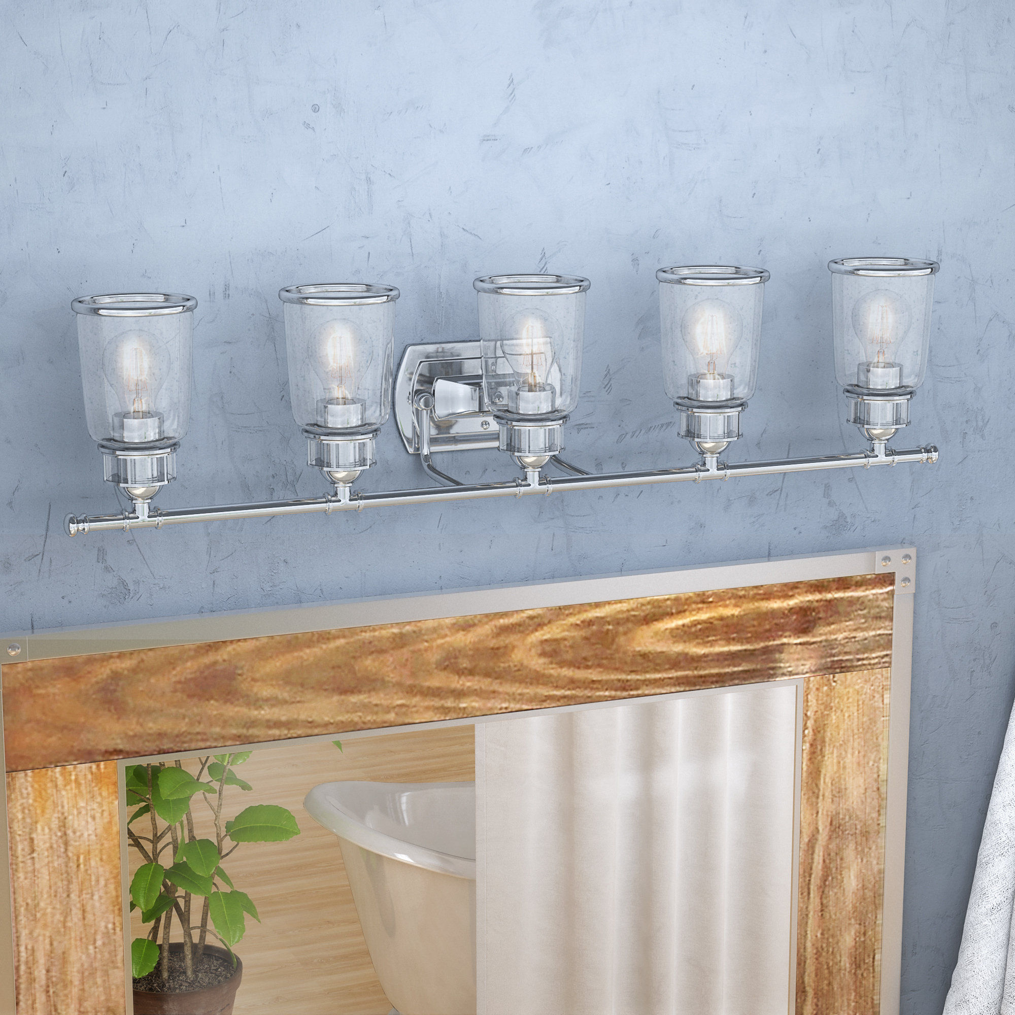 Beachcrest Home Derrick 5 - Light Dimmable Vanity Light & Reviews ...