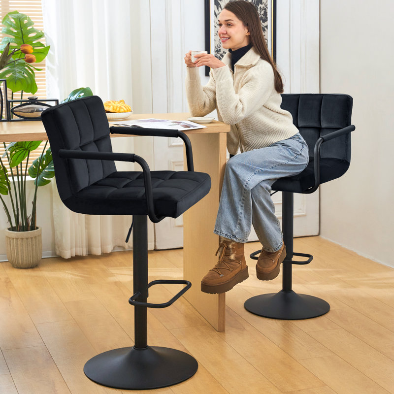 Latitude Run® Mylana Swivel Adjustable Height Stool | Wayfair