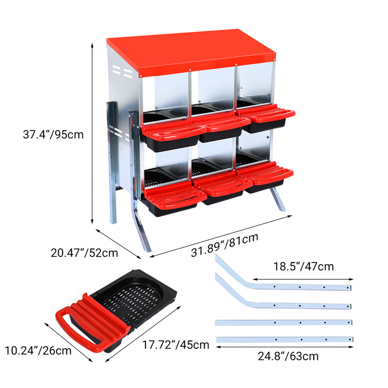 Archie & Oscar™ Nesting Boxes For Chickens,plastic Tray Egg Laying Box ...