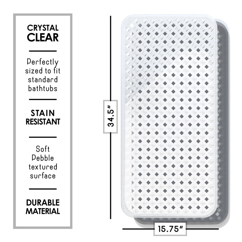 Clara Clark Clear Shower/Bath Mat | Wayfair