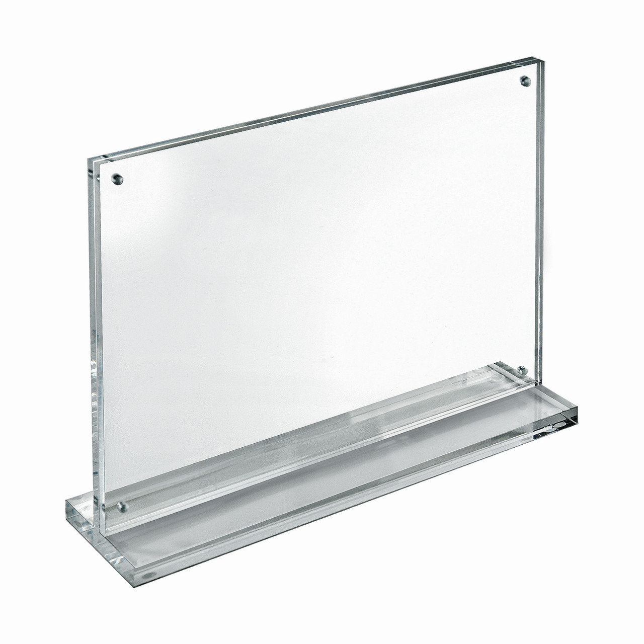 Azar Displays Slim Deluxe Acrylic Block Frame 11” x 8.5” on ½” Acrylic ...