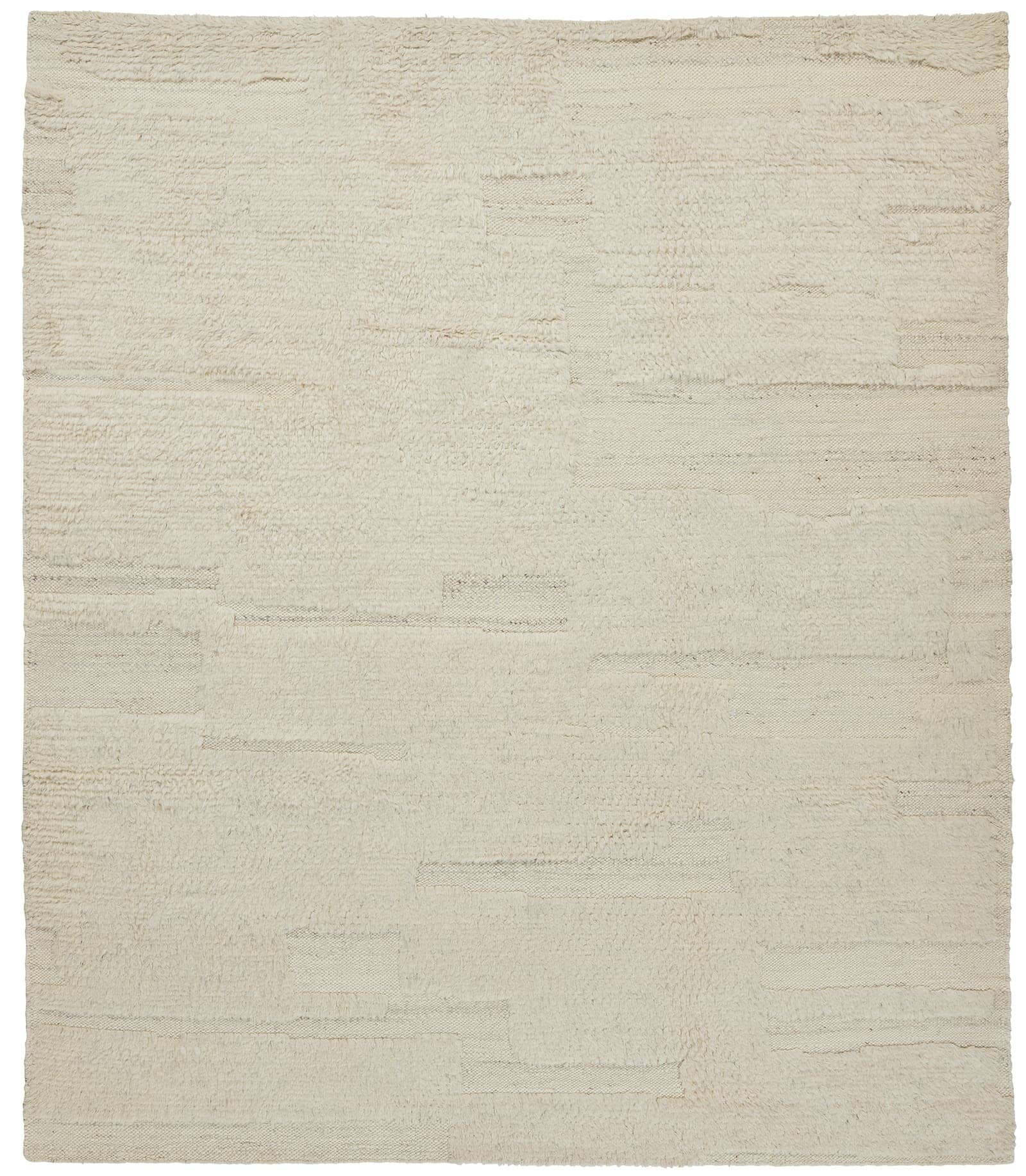 Tufenkian Pure Textures Abstract Hand Knotted Wool Area Rug in Neutral ...