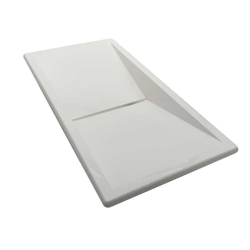 Marble-Lite 14'' Gloss White Polymarble Specialty Undermount Bathroom ...