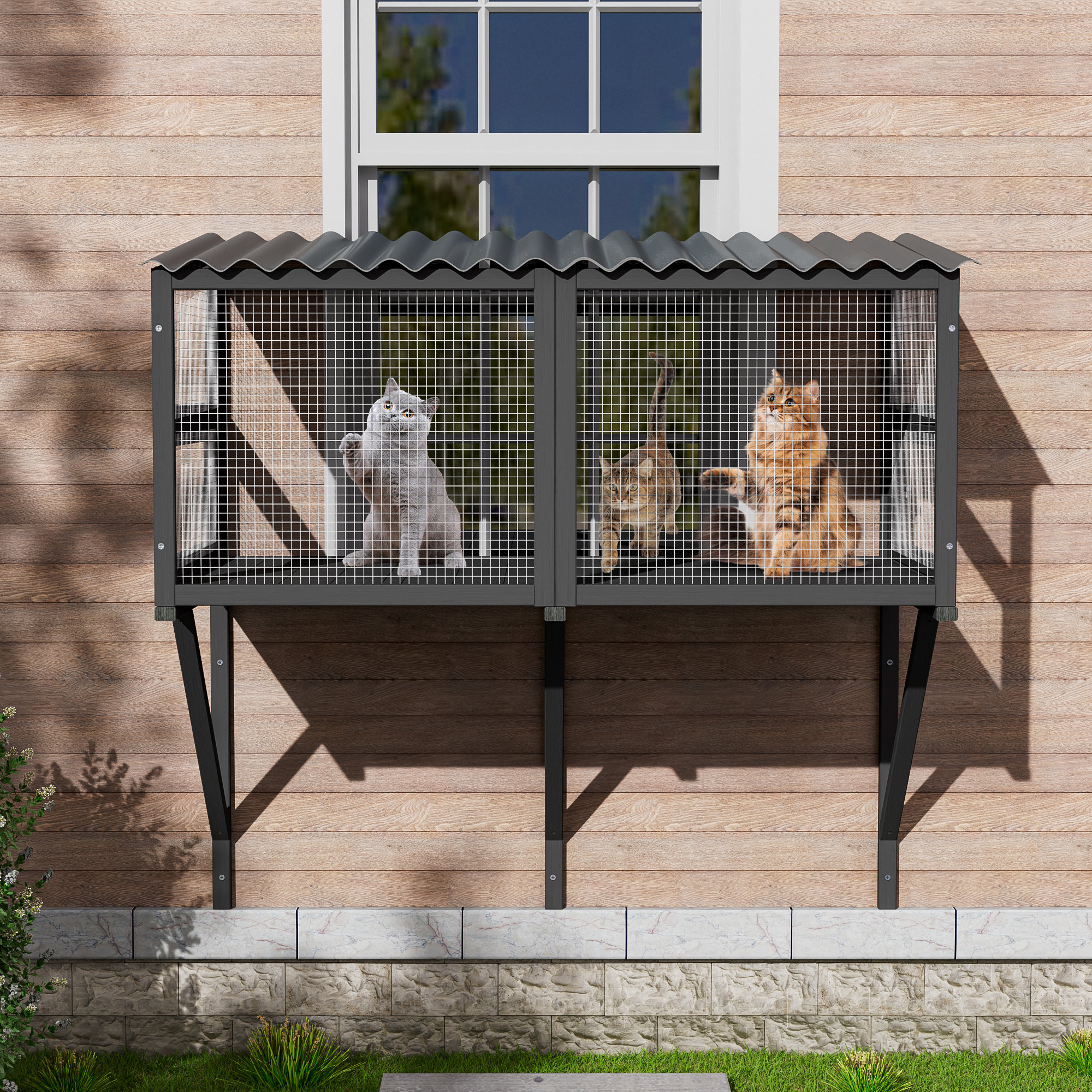 Tucker Murphy Pet™ Cat Catio,Cat Window Perch for Large Indoor Cats ...