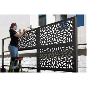 DESIGN-VU Floral Decorative Privacy Panel & Reviews | Wayfair