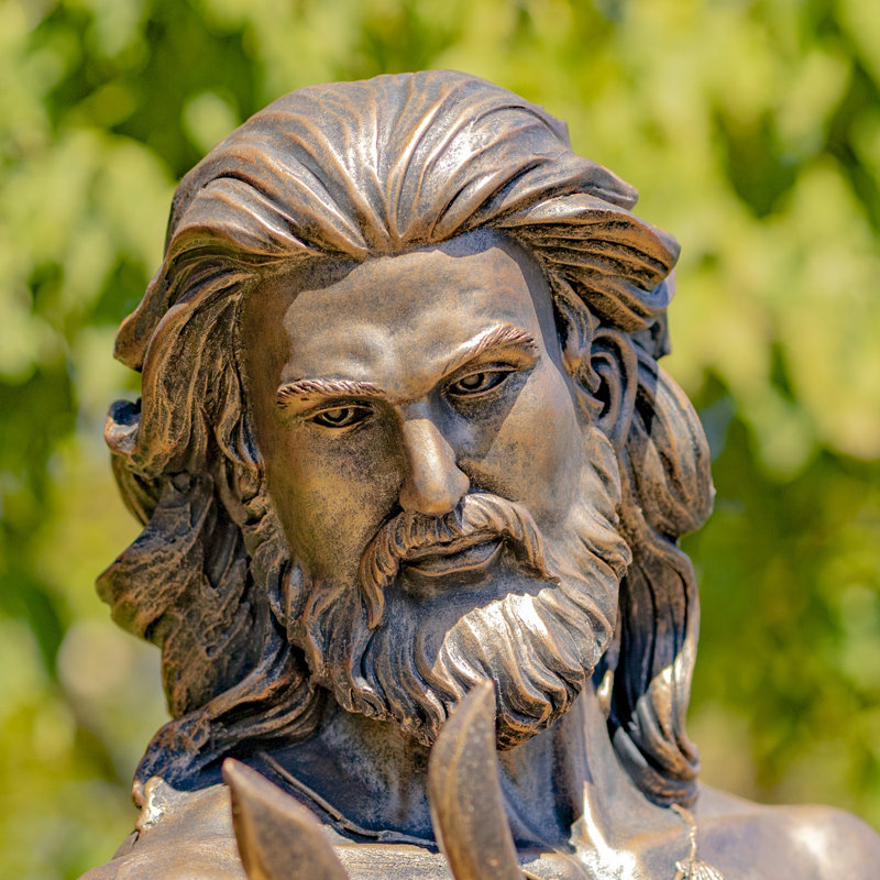 Trinx Elesio Nautical Magnesium Merman Garden Statue | Wayfair