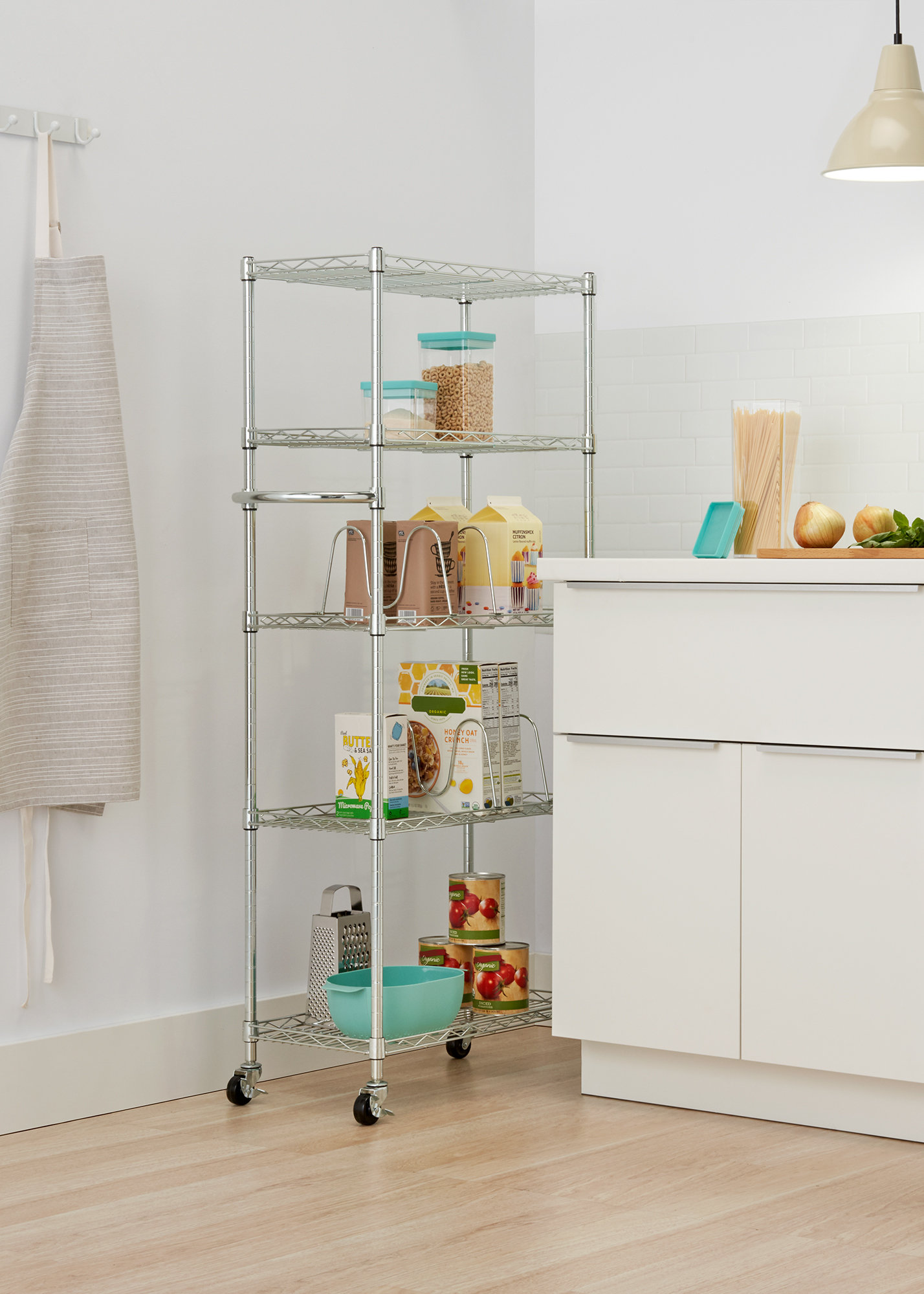 TRINITY BASICS EcoStorage 5-Tier NSF Pantry Organizer w/ Dividers ...