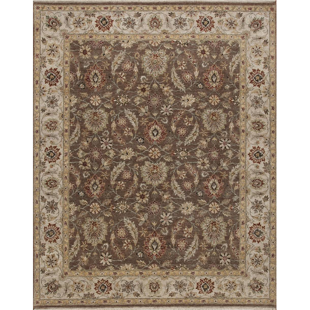 Samad Rugs Sovereign Oriental Hand-Knotted Wool Cream/Camel Area Rug ...