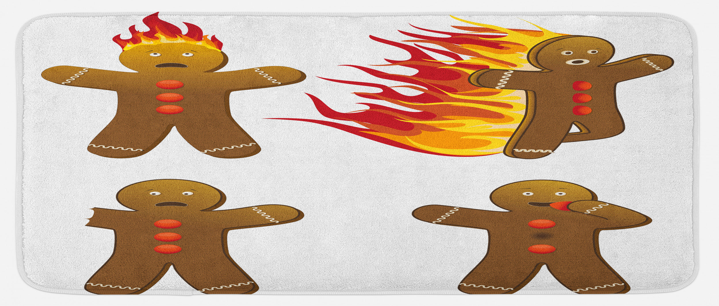 East Urban Home Gingerbread Man In Humorous Positions Caught On Fire ...