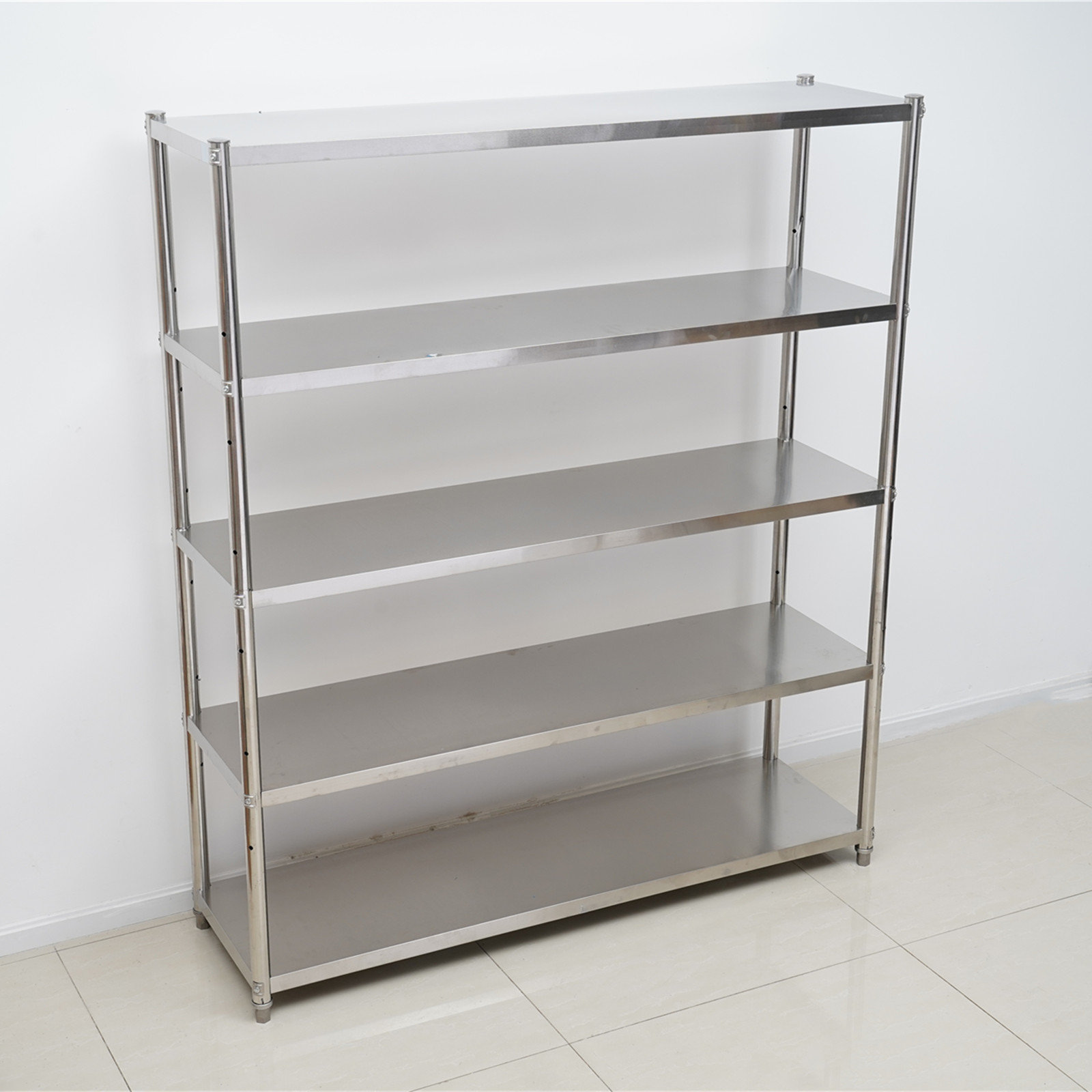 Rebrilliant Kmya 5-Tiers Stainless Steel Freestanding Shelving Unit ...