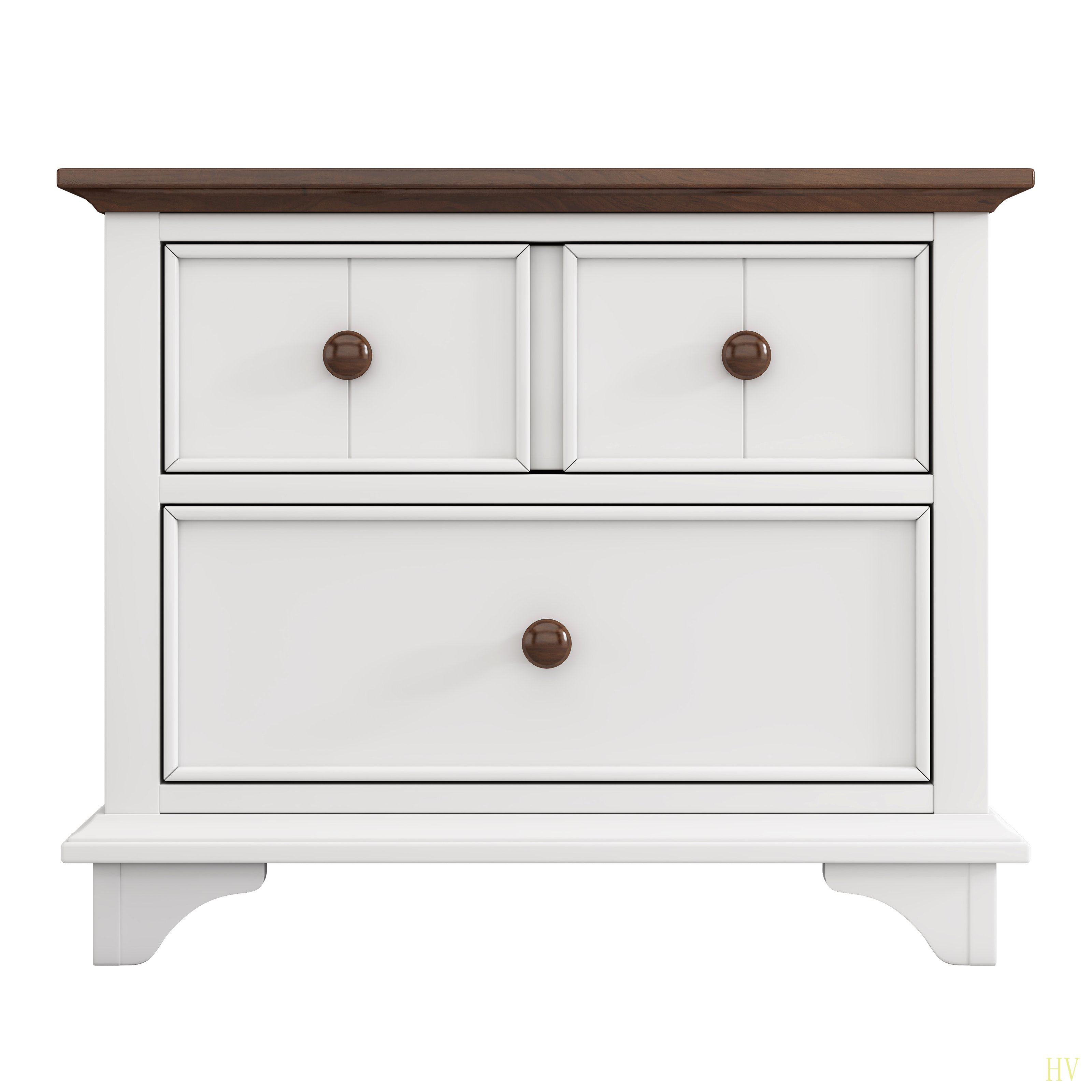 Ophelia & Co. Wooden Captain Two-Drawer Nightstand Kids Night Stand End ...