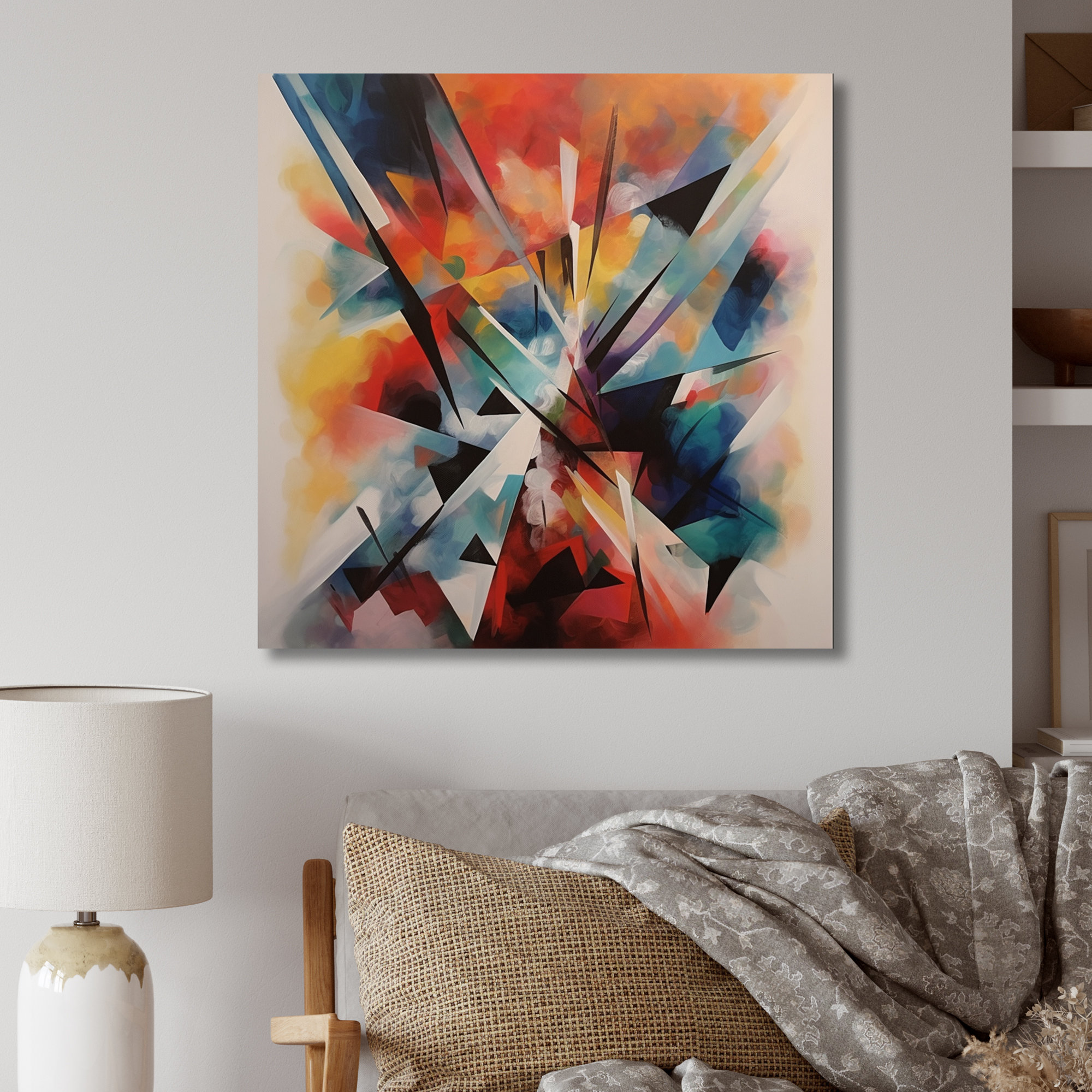 Ivy Bronx Dulcina Blue Abstracted Fractals And Dimensions IV - Abstract ...