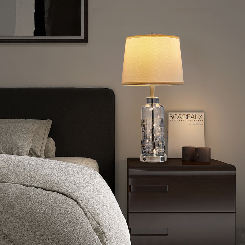 Wrought Studio™ Kait Glass USB Table Lamp "& Reviews" | Wayfair