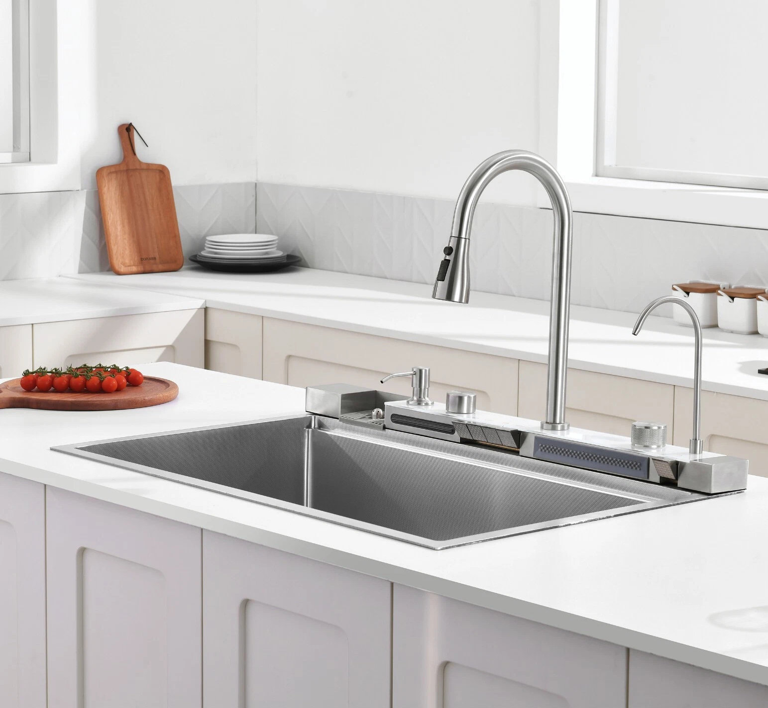 3starz 33X22 Inch All-In-One Smart Kitchen Sink Station: Undermount ...