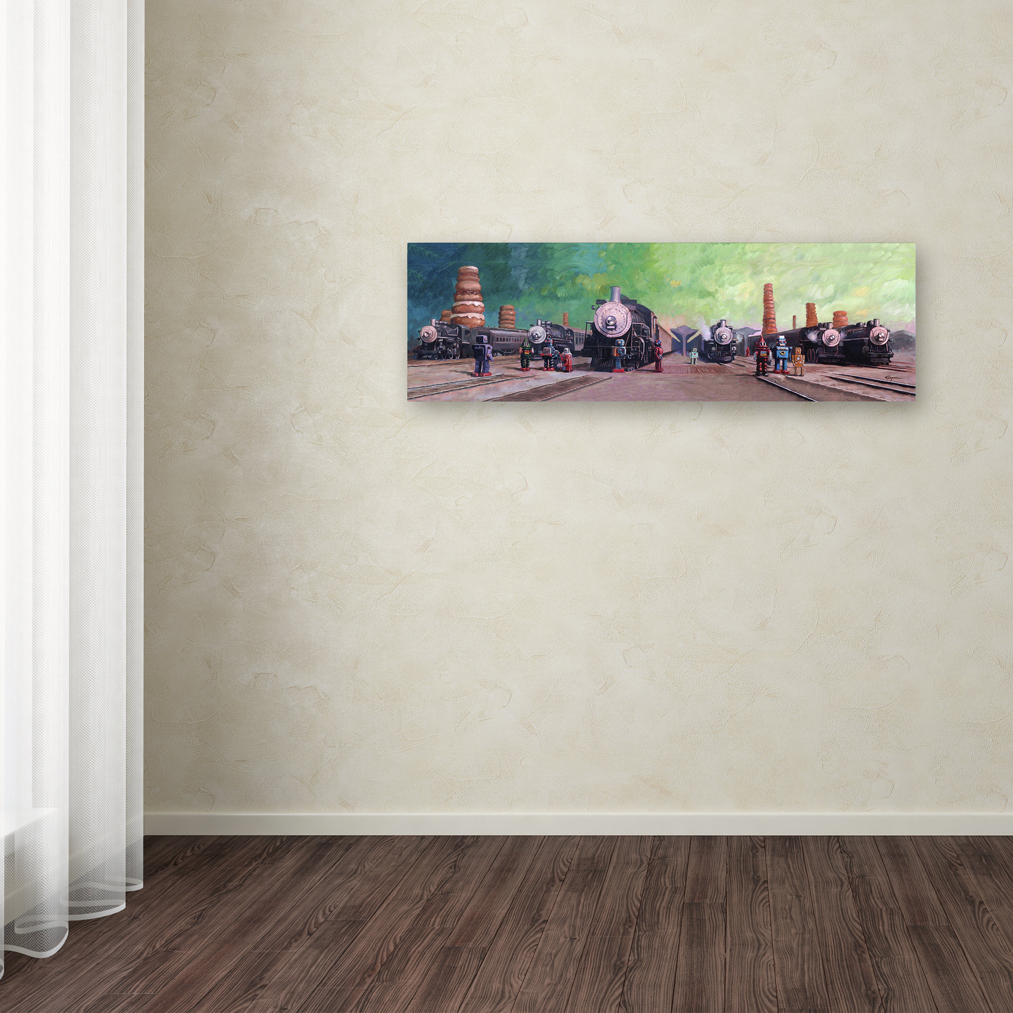 Trinx Trainyard by Eric Joyner - Wrapped Canvas Print | Wayfair