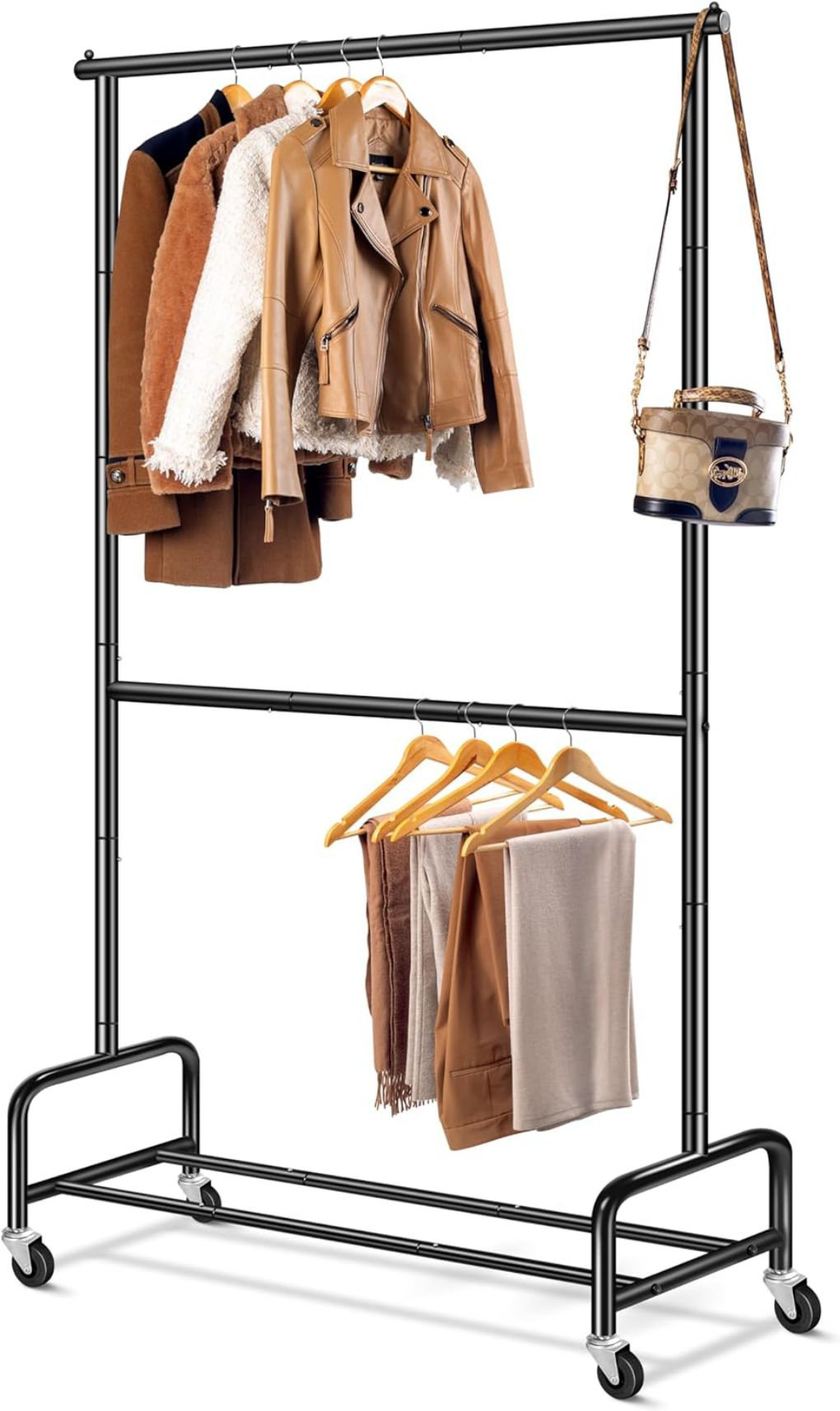 Rebrilliant Ombline 42'' Metal Rolling Clothing Rack Covers - Wayfair ...