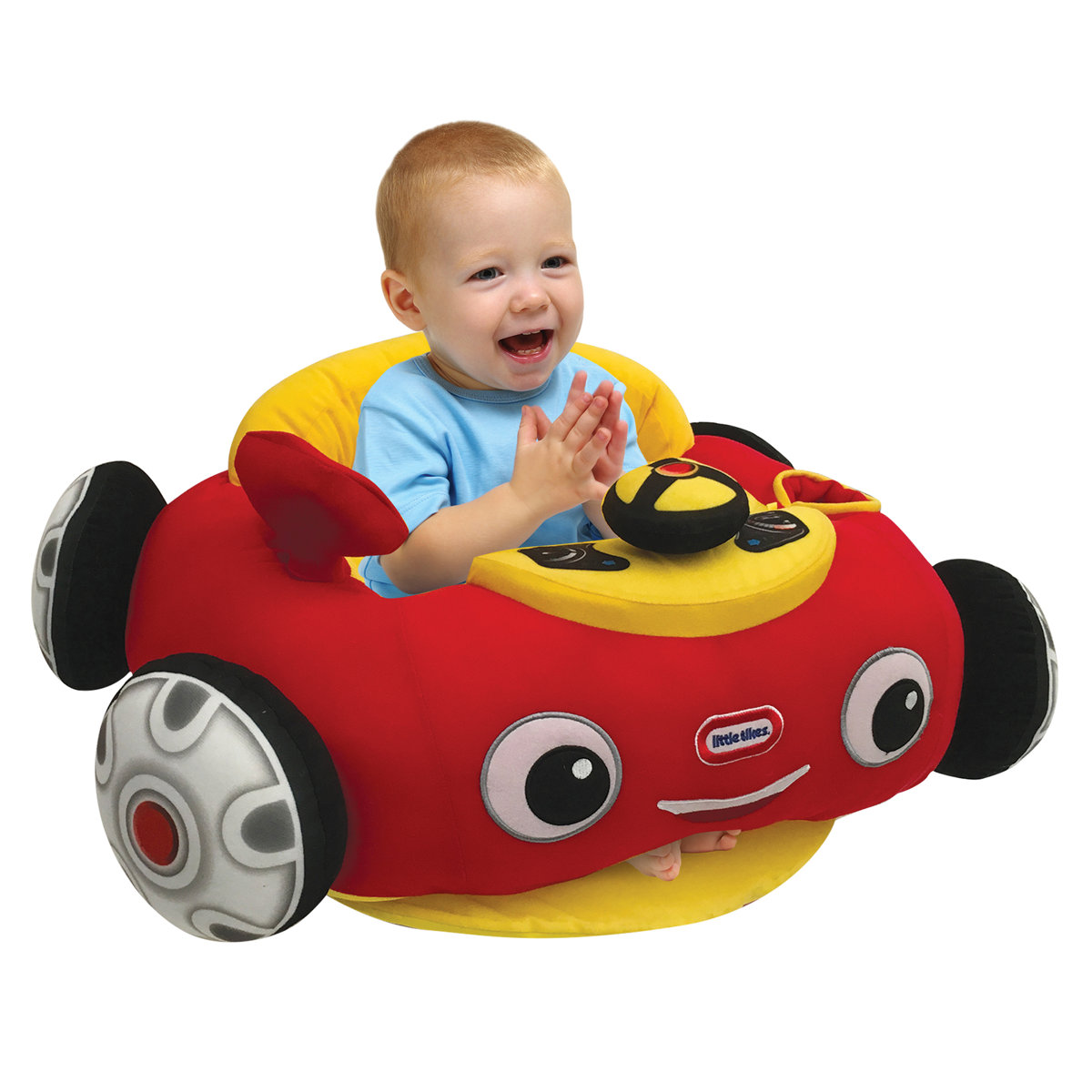 Little Tikes Cozy Coupe Plush Baby Toddler Lounger Floor Seat, Red Car ...
