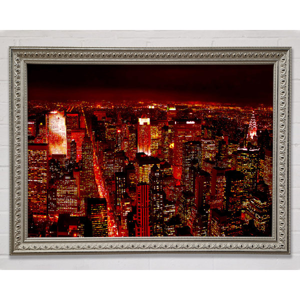 Bright Star Red Glow City - Single Picture Frame Print | Wayfair.co.uk
