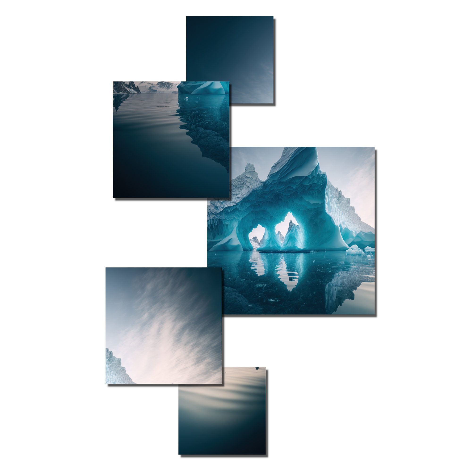 Rosecliff Heights North Atlantic Blue And White Iceberg I - Coastal ...