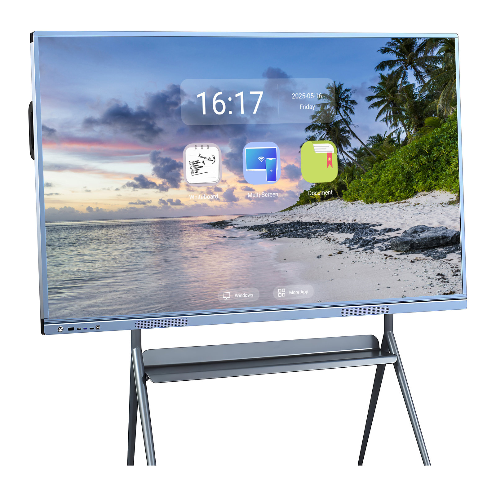 JYXCN 75 Inch 4K UHD Smart Board, Digital Electronic Calendar All-In-One Smartboard Touch Screen ...