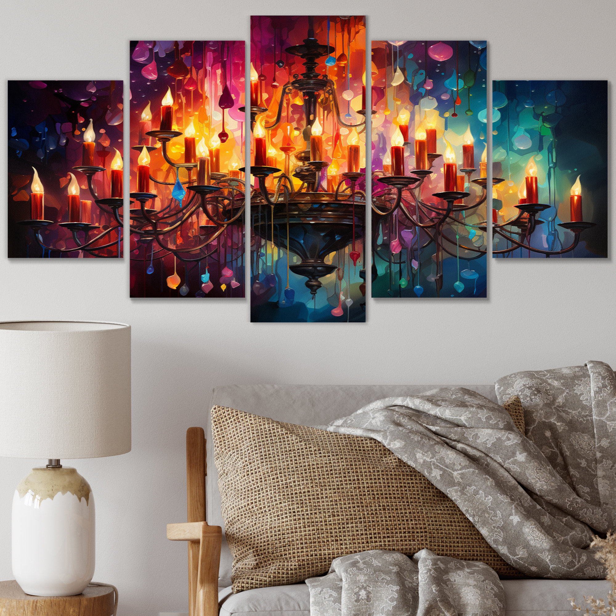 Charlton Home® Chandelier Chromatic Brilliance Pointillism - Chandelier ...