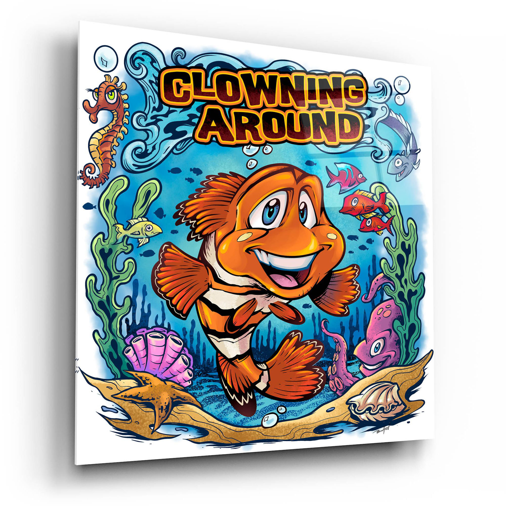 Epic Art 'Clown Fish Underwater Scene' By Flyland Designs, Acrylic ...