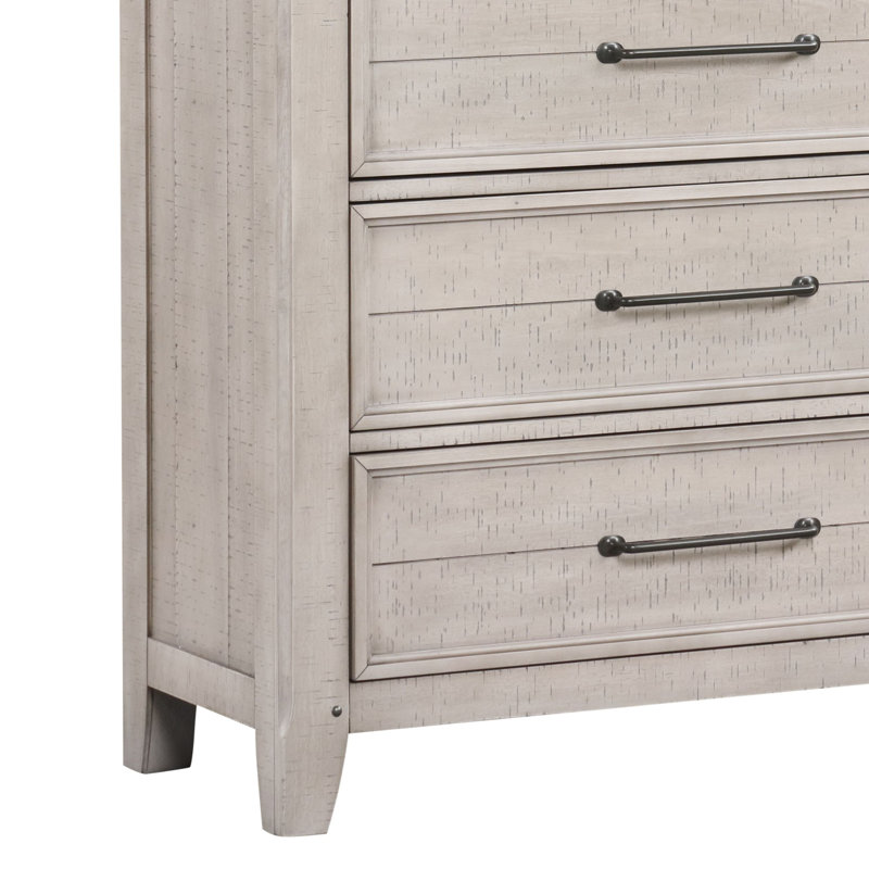 Ophelia & Co. Ken 5-Drawer Bedroom Chest, Weathered Dusty-taupe Finish ...